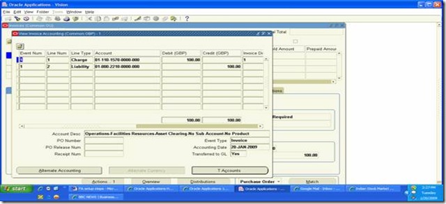 Oracle Applications: Create invoice in AP and transferred to FA